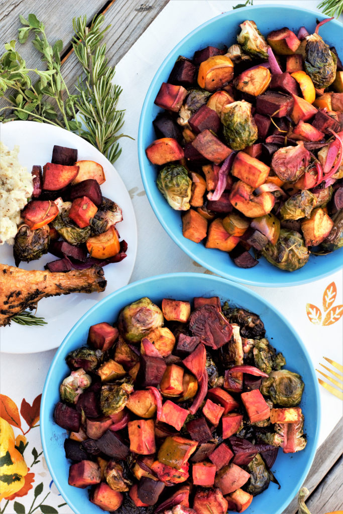 Friendsgiving: Maple Balsamic Roasted Veggies – Mountain Cravings